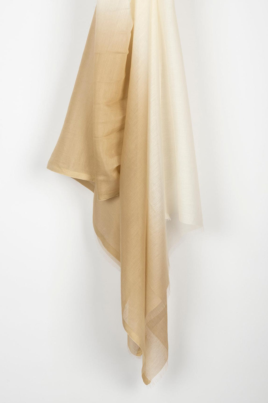 Solen women's scarf, sand-colored, cotton and silk, lightweight – Rivera